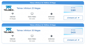 Internet Telmex: Paquetes, Planes en Infinitum, Claro video y MÁS!